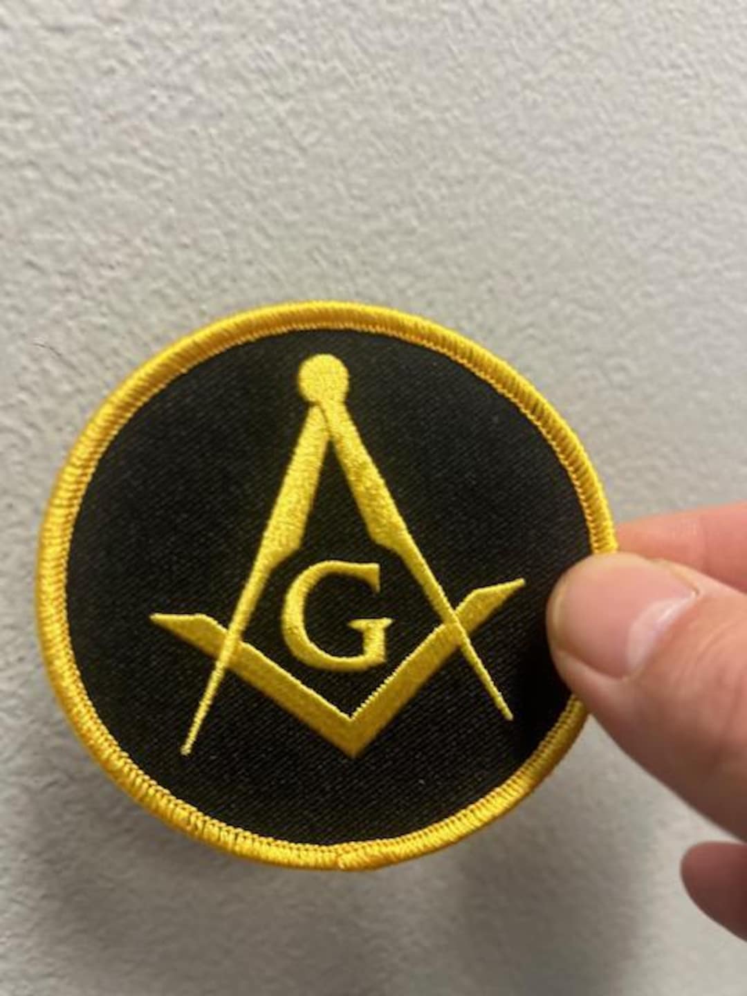 Black & Gold Masonic With Compass Patch - Etsy