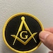 Blue & Gold Masonic Patch 3" Round Patch - Etsy