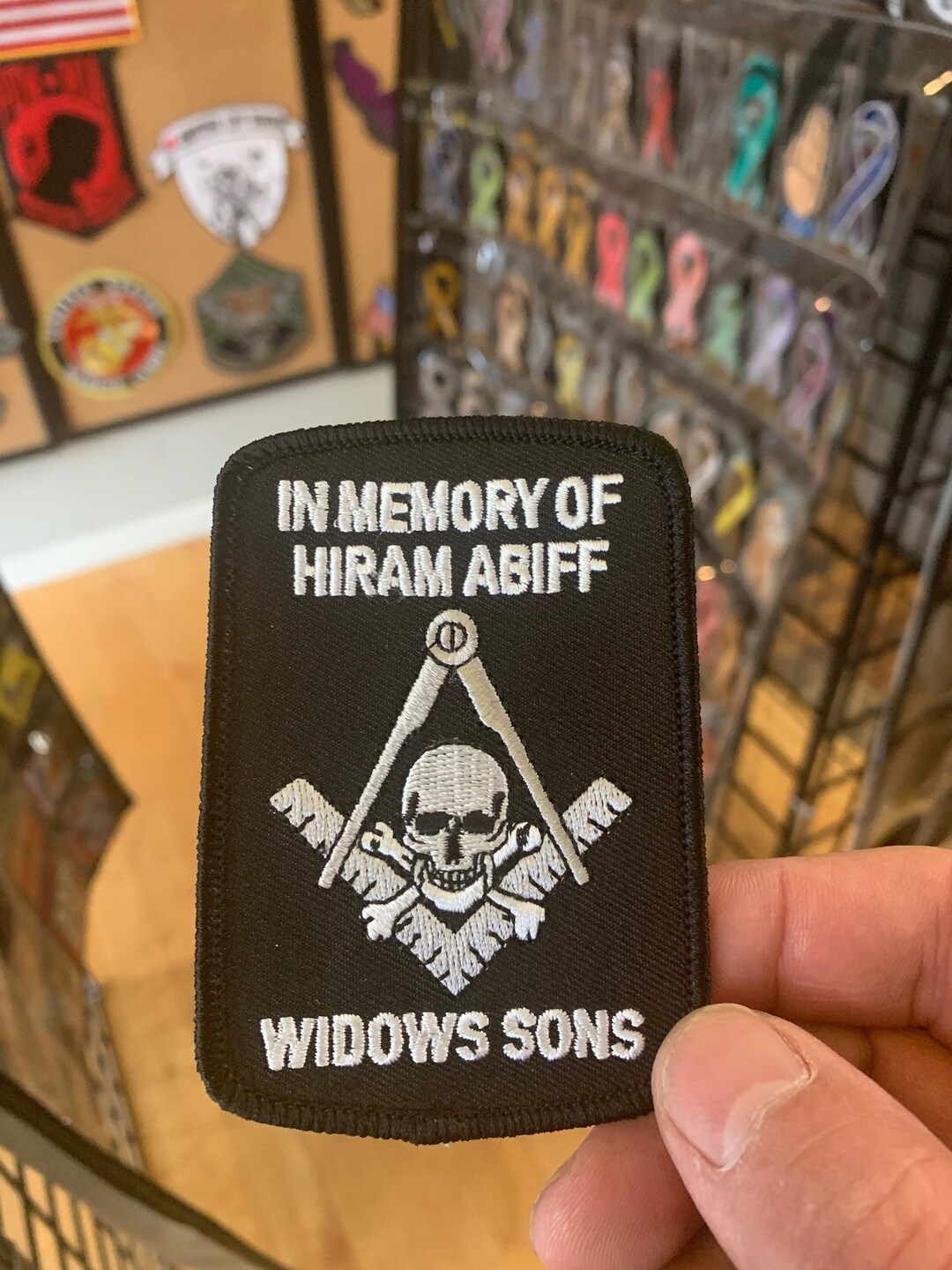 In Memory of Hiram Abiff Widows Sons Patch - Etsy