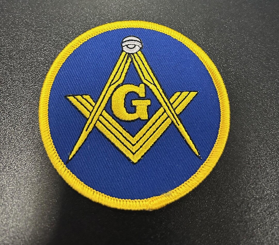 Blue & Gold Masonic Patch 3" Round Patch - Etsy