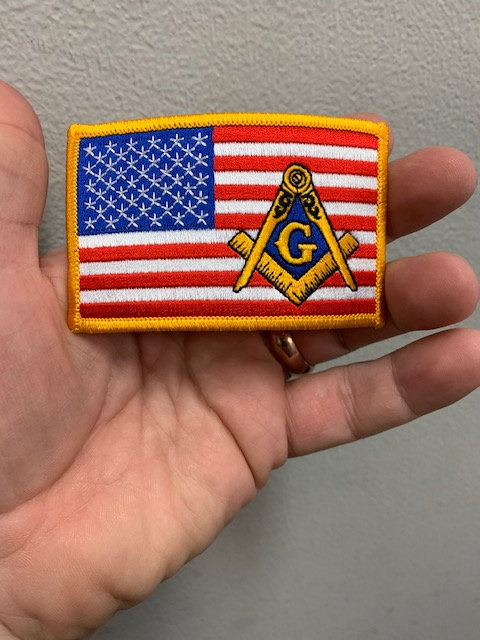 American Flag With Mason Emblem Patch - Etsy