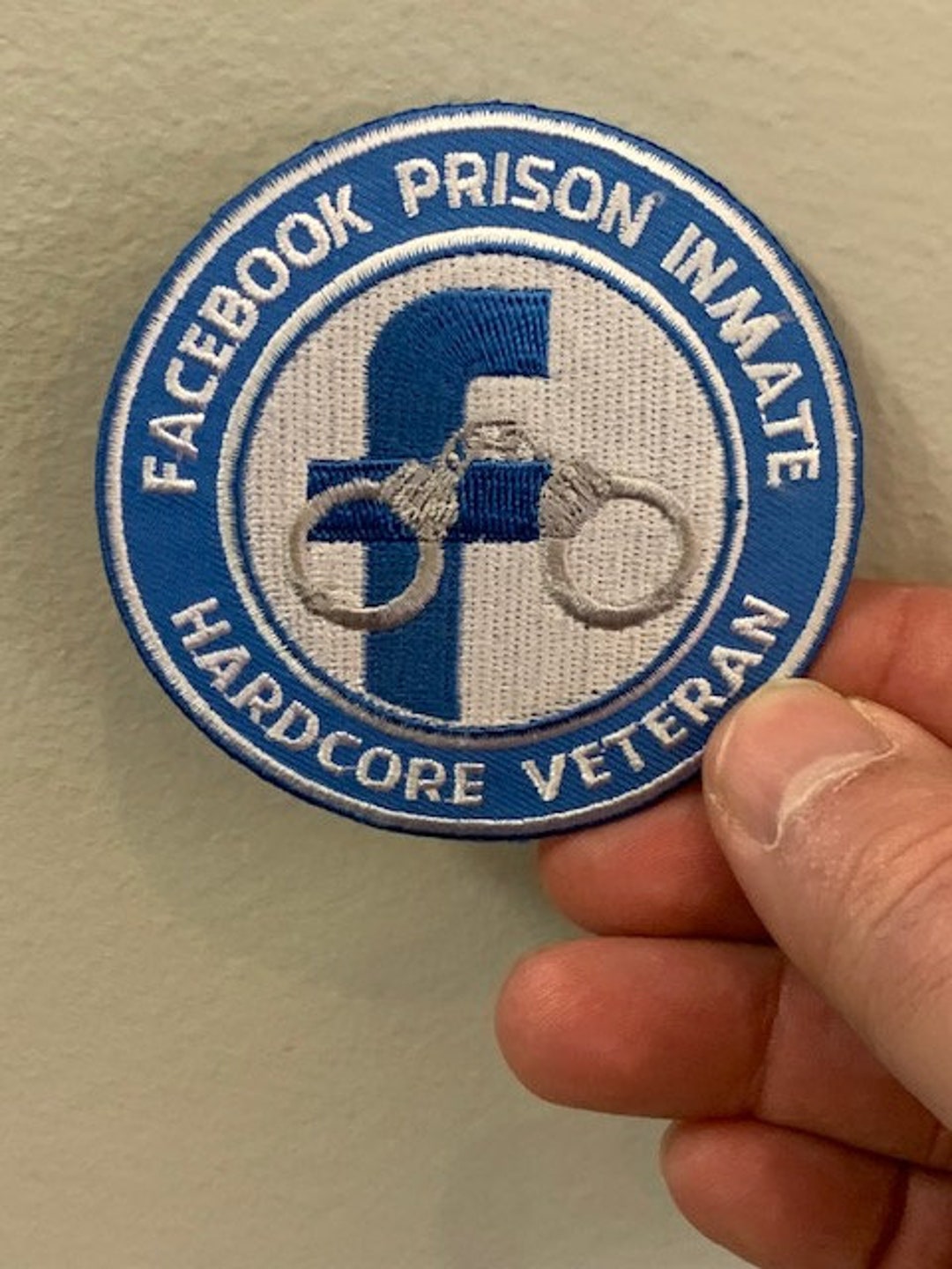 Facebook Prison Inmate Hardcore Veteran 3" Round Patch - Etsy