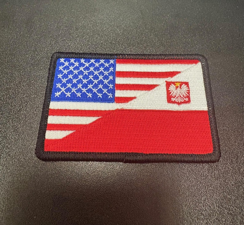 American / Polish Flag Patch - Etsy