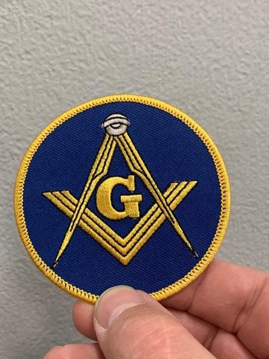 Blue & Gold Masonic Patch 3 Round Patch - Etsy