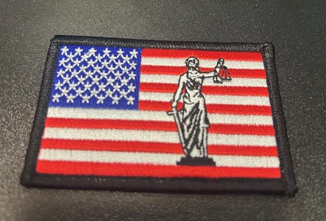 American Flag Scales of Justice Patch - Etsy