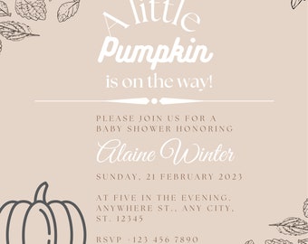 Cute Fall Baby Shower Invite - Etsy