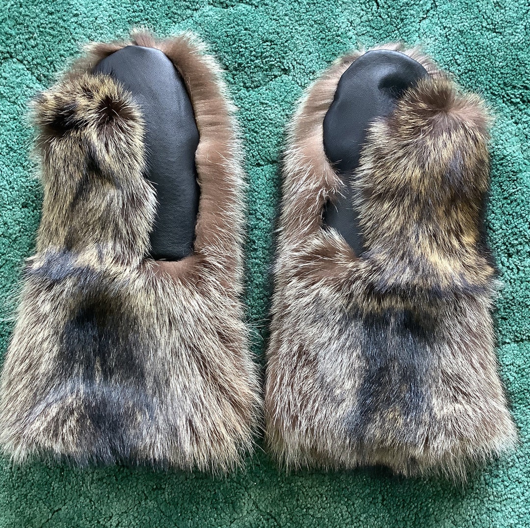 Raccoon Fur Gauntlets - Etsy