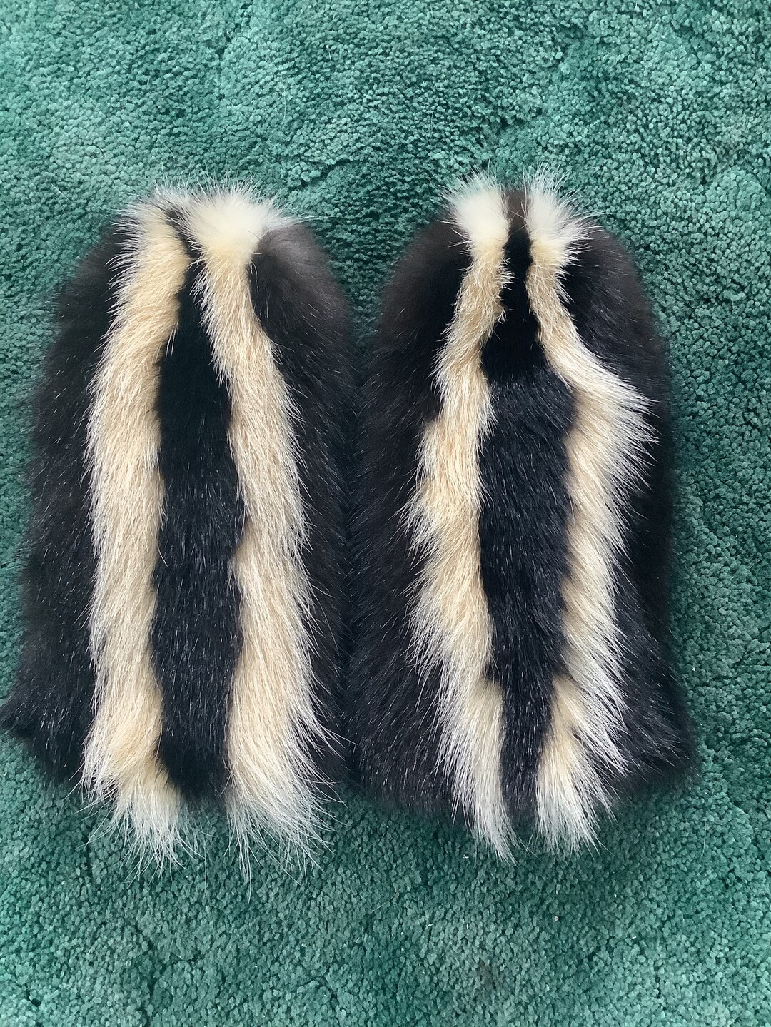 SKUNK FUR MITTENS - Etsy