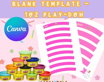 Play-doh Template Playdoh Party Favor Template Play-doh DIY SVG Blank ...