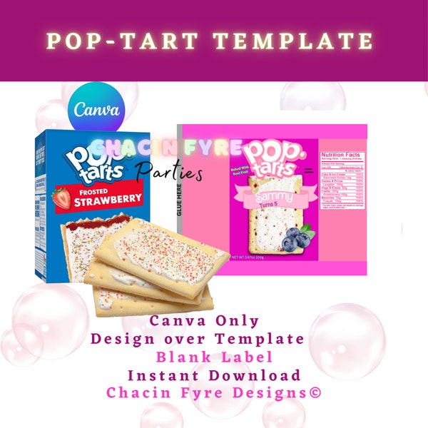 Blank Pop Tarts Template - Etsy