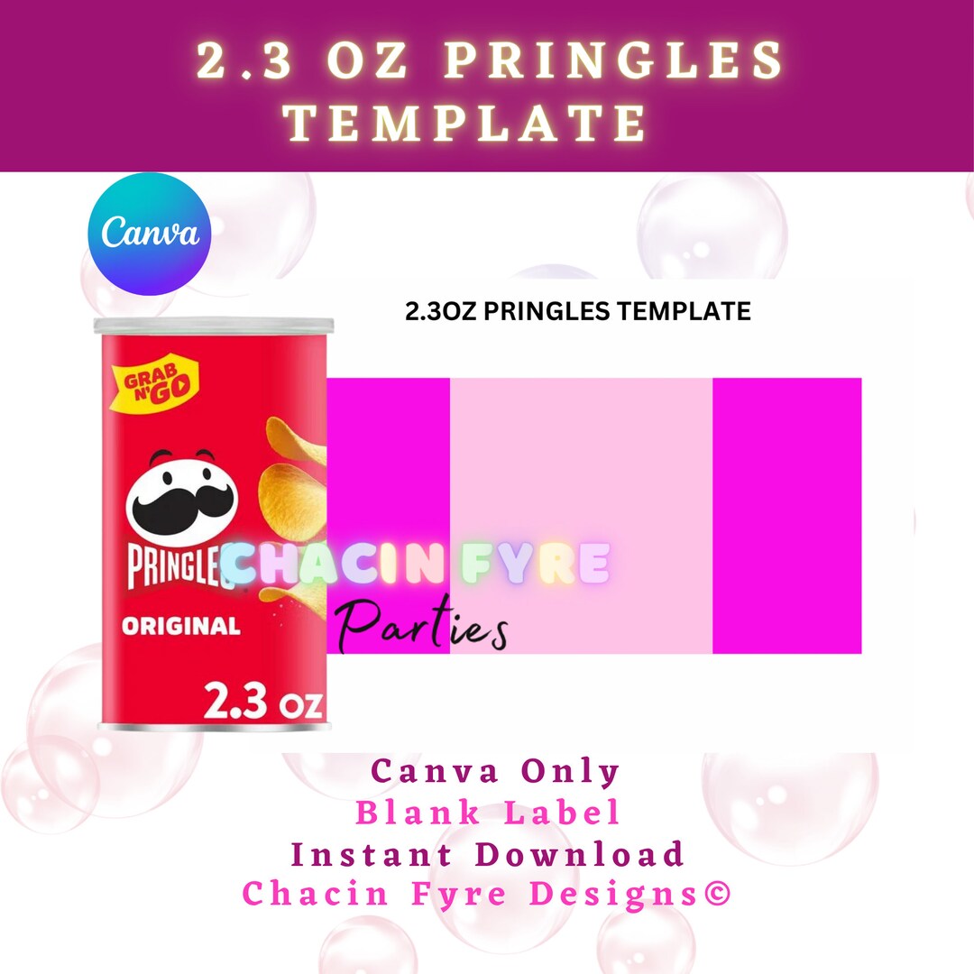 2.3 Oz Pringles Template Pringles Canva Template Pringles - Etsy