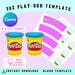 Play-doh Activity Box Template- Playdoh Box- Playdoh Coloring Box ...