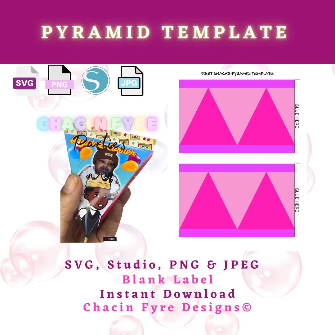 Blank Pyramid SVG Template DIY Pyramid Template Fruit Snack - Etsy UK