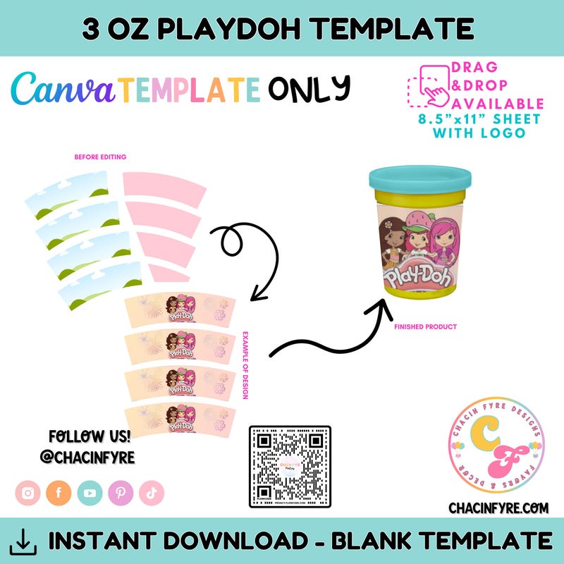 Editable Playdoh Template - Etsy