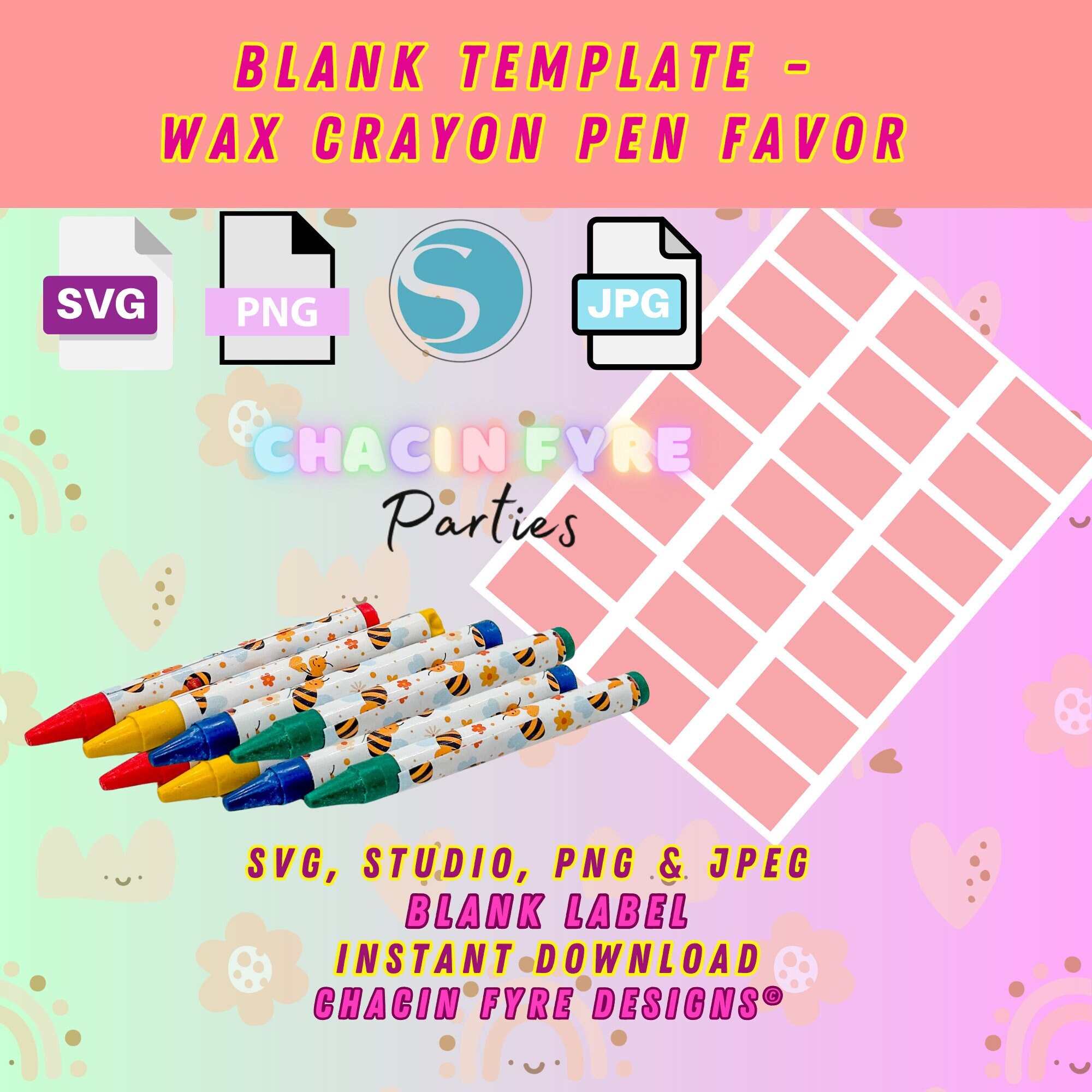 Editable Crayon Template- SVG Crayon Template- DIY Crayon Label ...