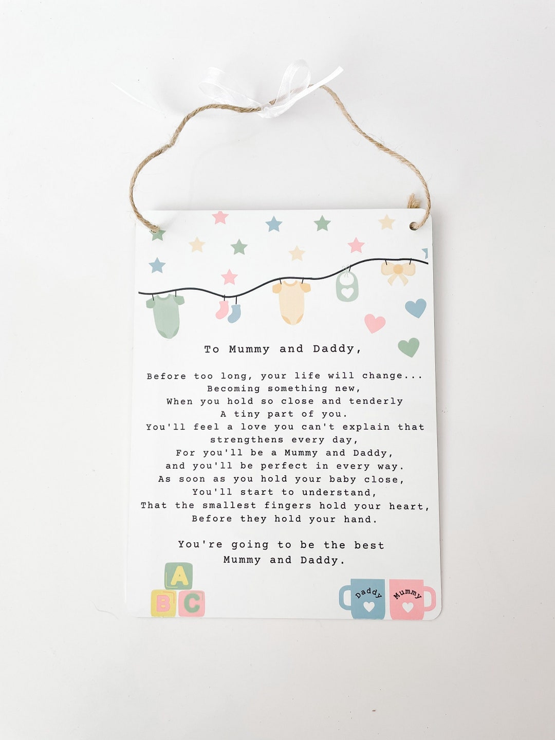 Personalised Mummy and Daddy to Be Sign: New Parent Gift - Etsy UK