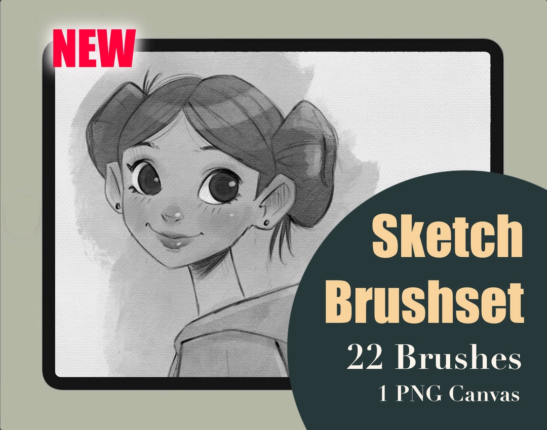 22 Digital Sketch Brushes for Procreate . Digital Realistic - Etsy