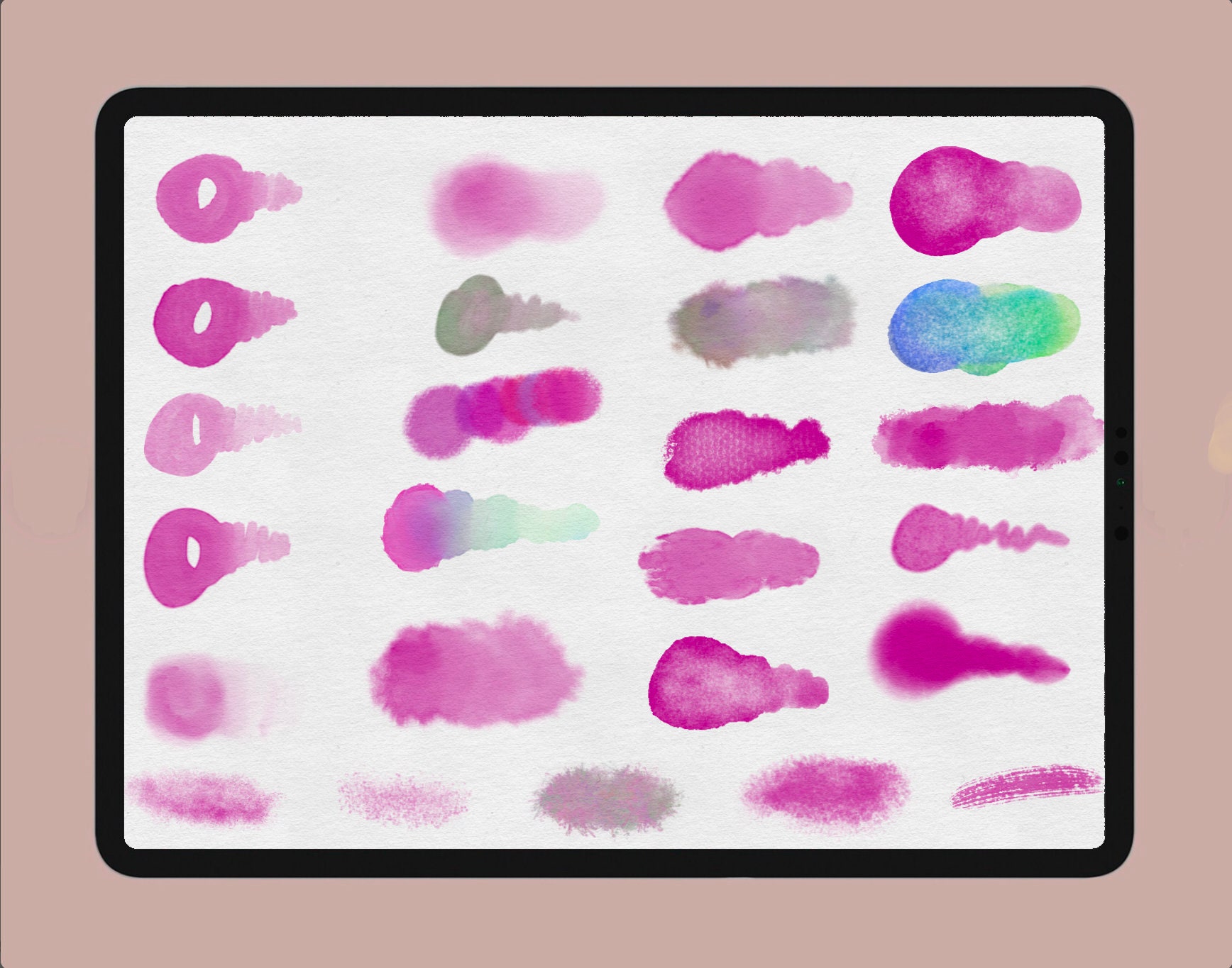 25 Digital Watercolor Brushes , Watercolor Brushset for Procreate, - Etsy