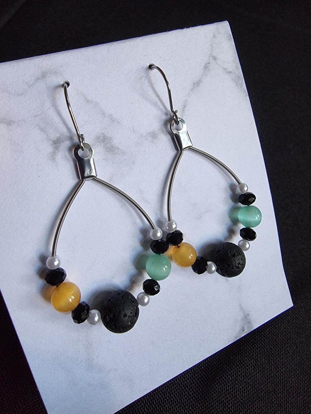 Demon Slayer Obanai Iguro Inspired Earrings Made From Guitar Strings ...