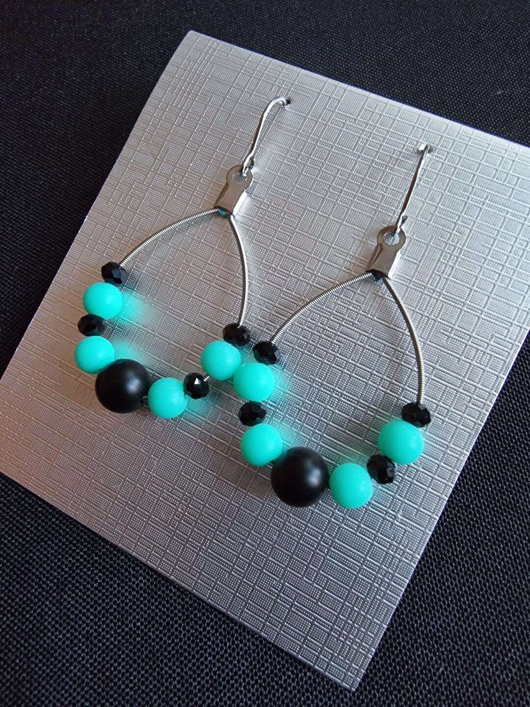 Demon Slayer Tanjiro Kamado Inspired Earrings Made From Guitar Strings ...