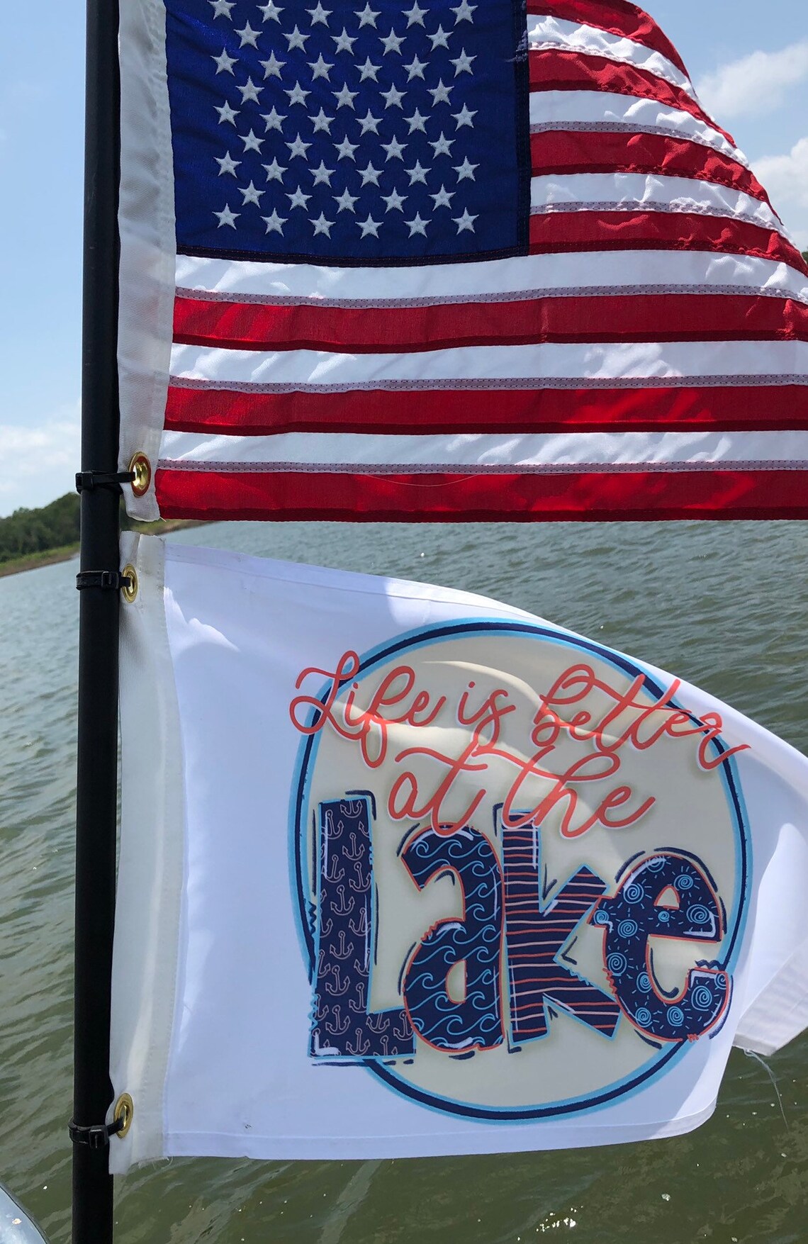 Boat Flag Life is Better at the Lake - Etsy
