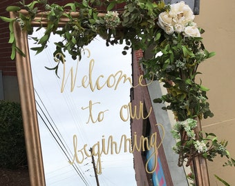 Mirror welcome sign | Etsy
