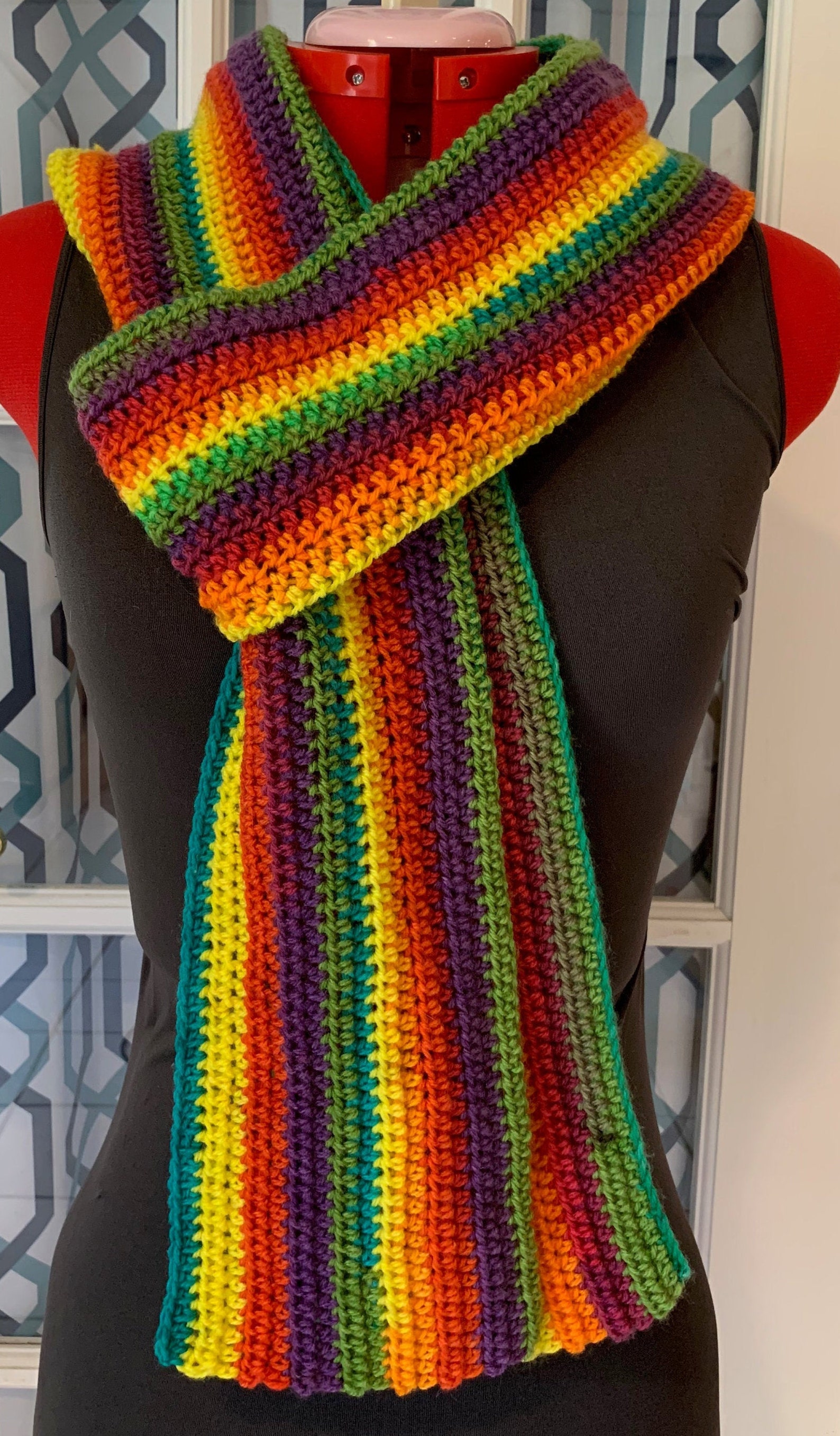 Rainbow Scarf - Etsy