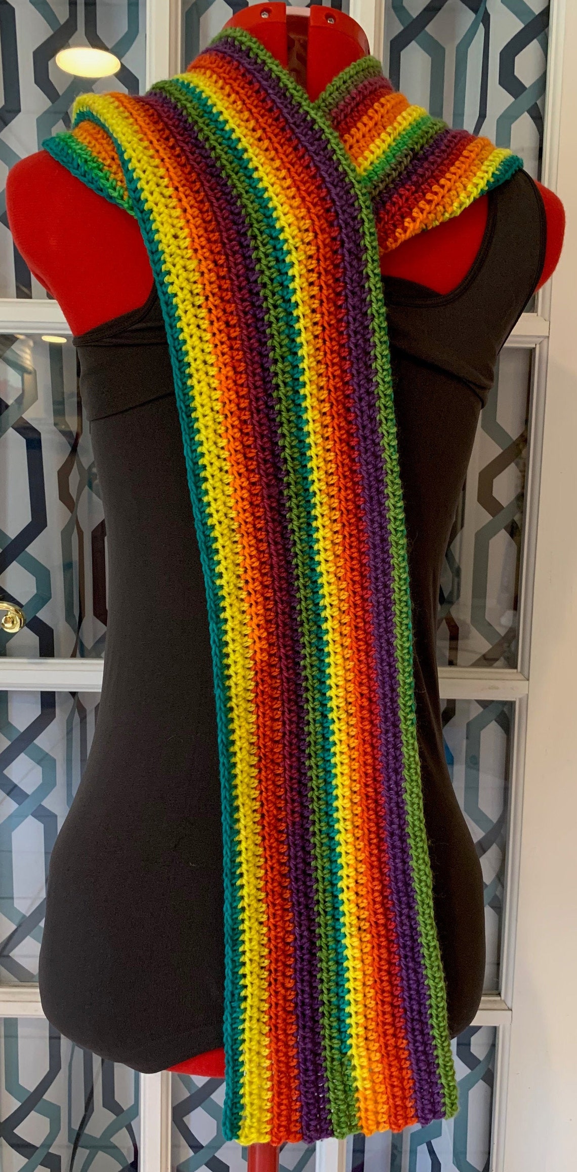Rainbow Scarf - Etsy