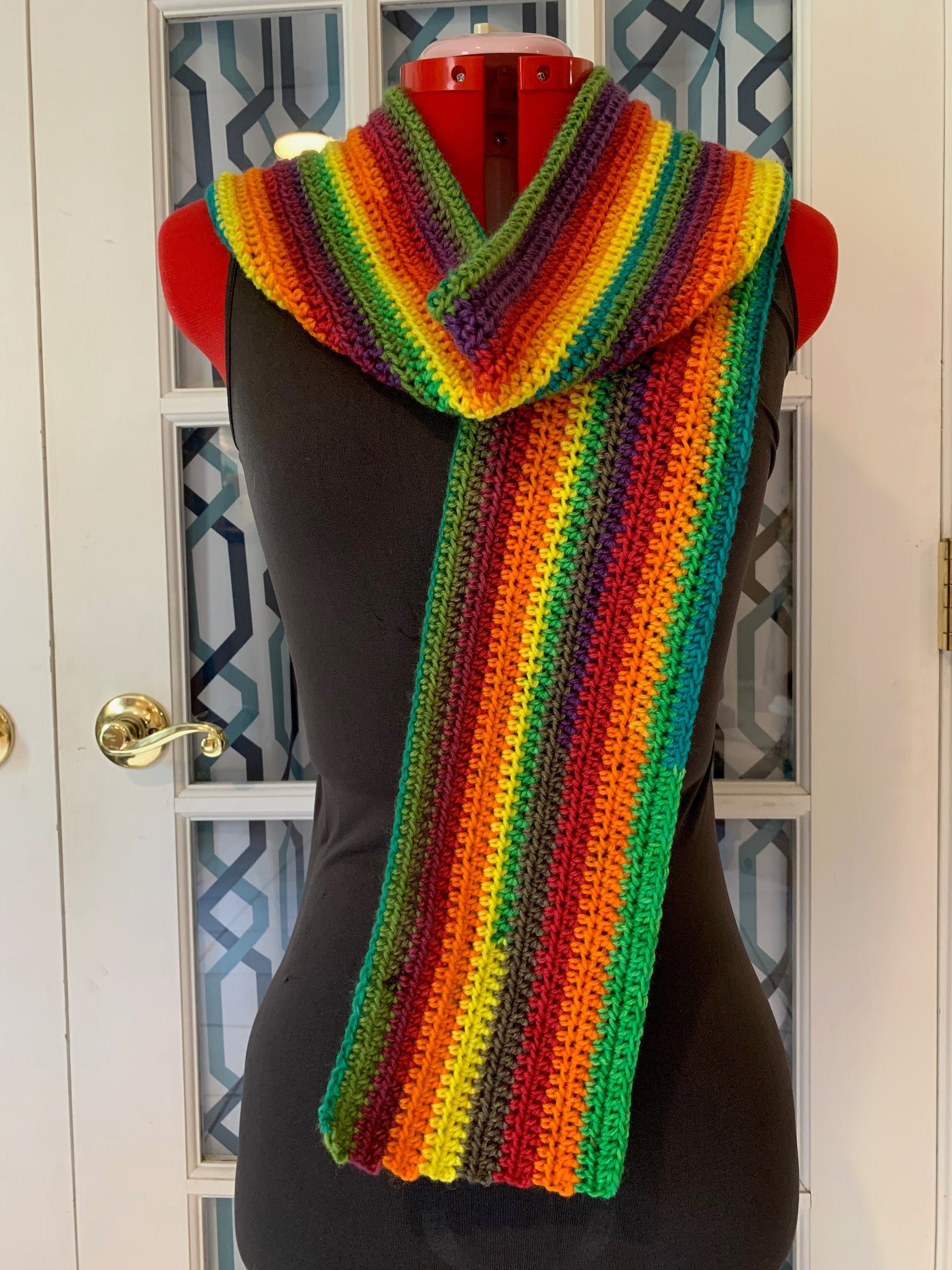 Rainbow Scarf - Etsy