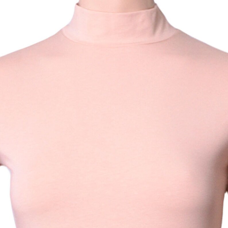 Women Cotton Bodysuit With Long Sleeves. 6 Colors. Blouse Polo. Cotton ...