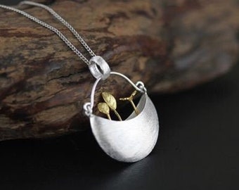 925 Flower Necklace | Etsy