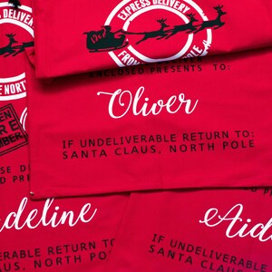 Personalized Santa Bags/personalized Santa Totes/personalized Santa ...