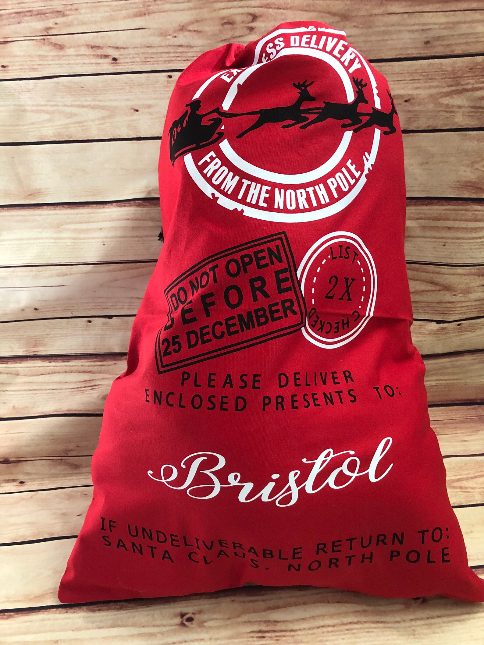 Personalized Santa Bags/personalized Santa Totes/personalized - Etsy