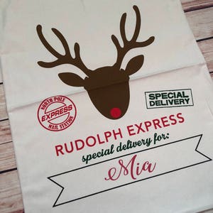 Personalized Santa Bags/personalized Santa Totes/personalized Santa ...