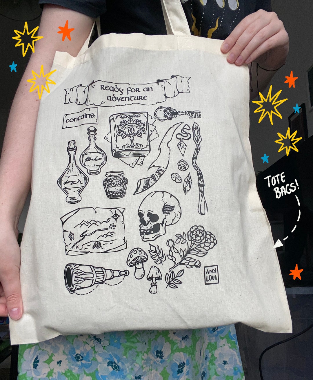 Natural adventurer's Toolkit Tote Bag / Fantasy - Etsy