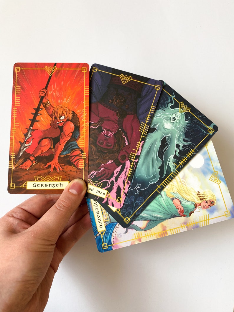 Irish Mythology Tarot Cards, Handpainted Major Arcana 22 Card Deck - Etsy
