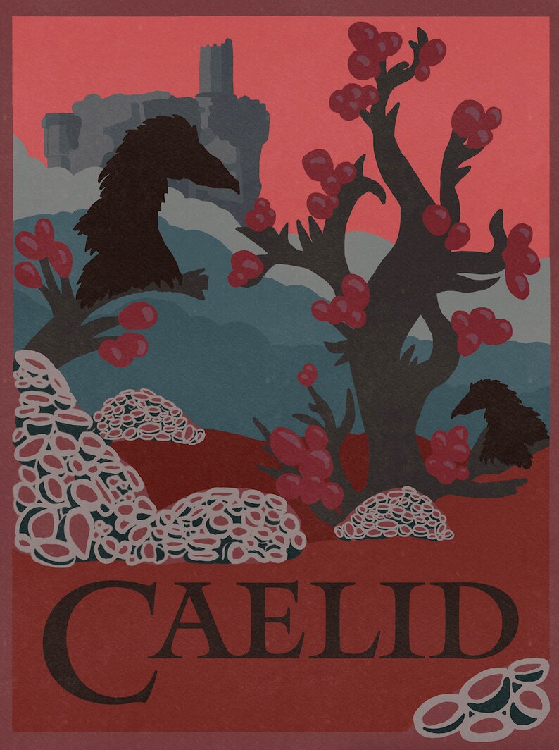 Elden Ring Printable Poster - Caelid - National Park Inspired Lands ...