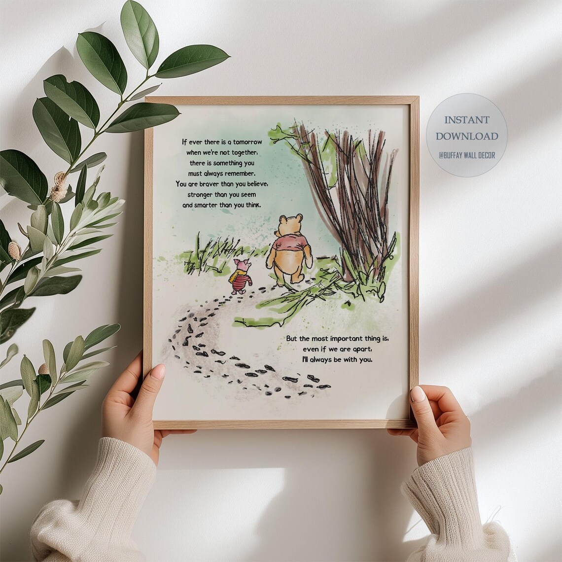 Printable Winnie the Pooh Wall Art, If Ever There is A Tomorrow ...