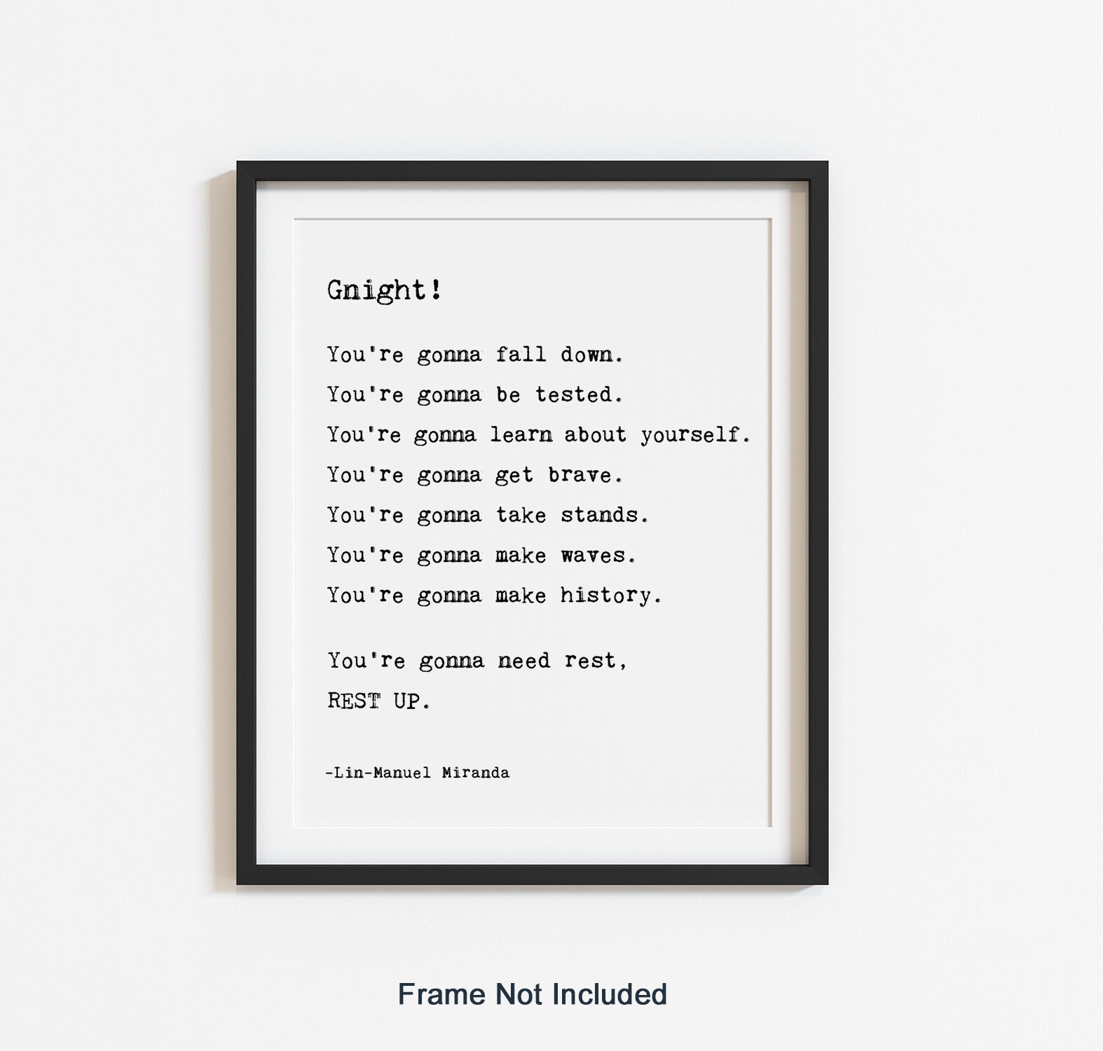 Lin Manuel Miranda Quote Art Print, Motivational Wall Art ...