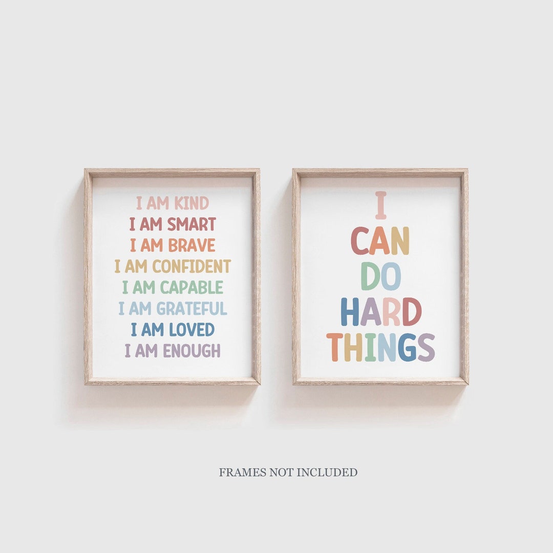 Kids Affirmations, Kids Wall Art, Classroom Decor, Boho Nursery Decor ...