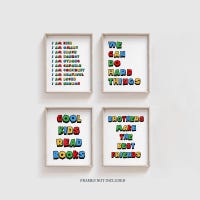 Personalized Bros Wall Art Sign With Custom Names | Unique Brothers ...