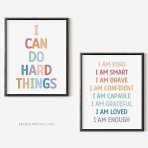 Kids Affirmations, Kids Wall Art, Classroom Decor, Boho Nursery Decor ...