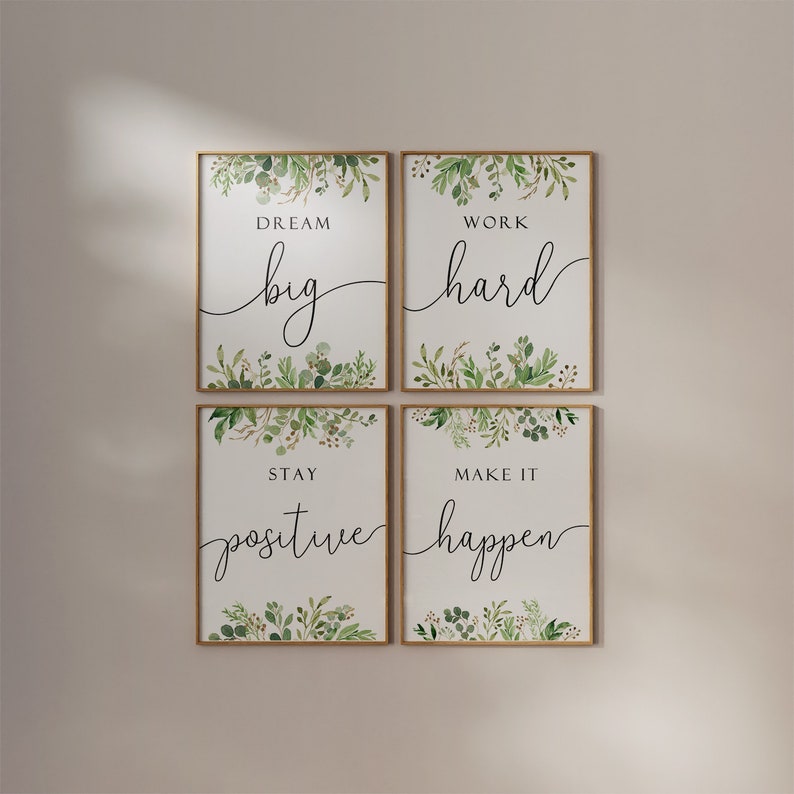 Inspirational Wall Art Office Decor, Dream Big Motivational Quote ...