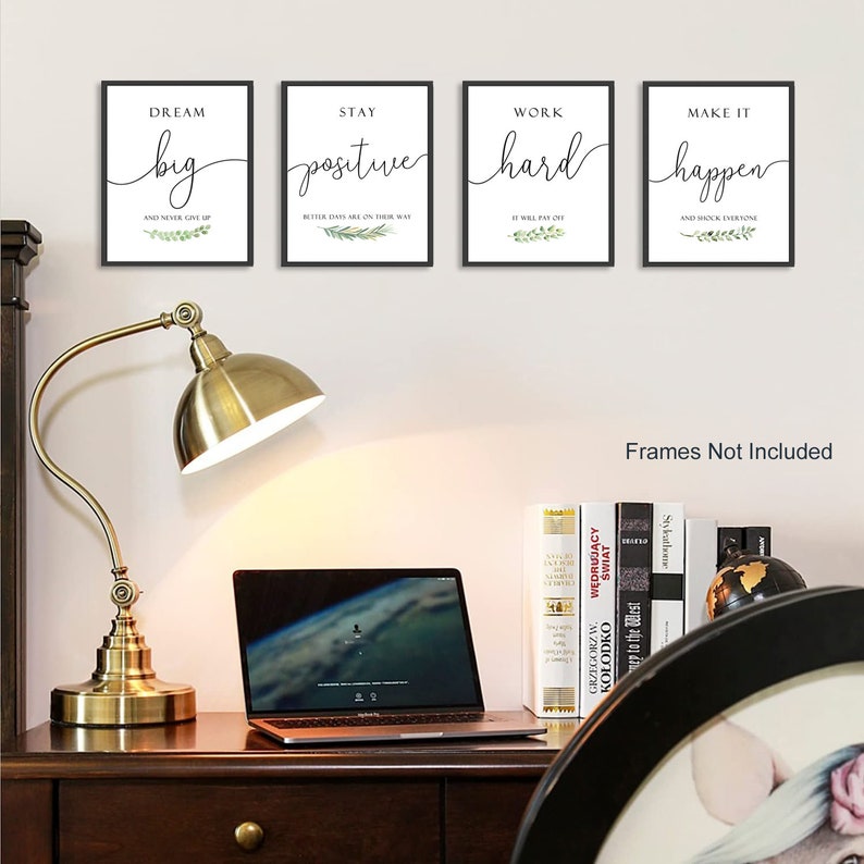 Inspirational Wall Art Office Decor Dream Big Motivational - Etsy