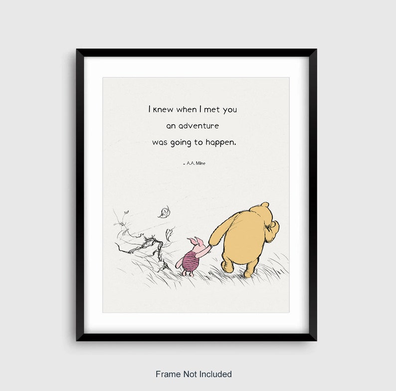 Inspirational Winnie the Pooh Poster, Motivational Wall Decor ...