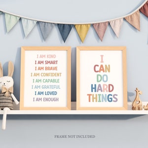 Kids Affirmations, Kids Wall Art, Classroom Decor, Boho Nursery Decor ...