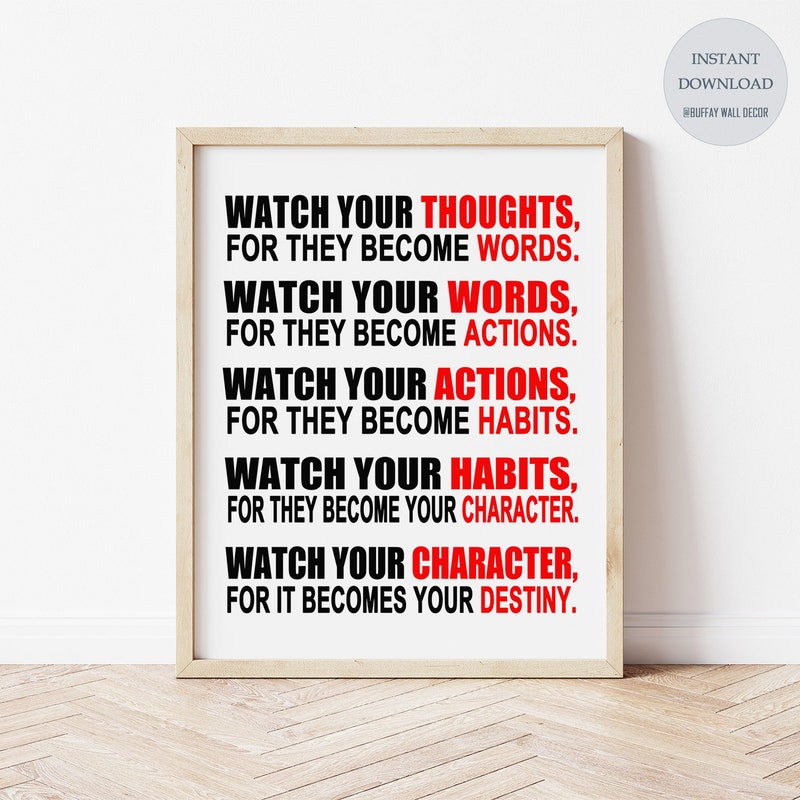 Watch Your Thoughts - Etsy