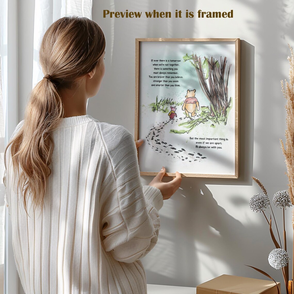 Printable Winnie the Pooh Wall Art, If Ever There is A Tomorrow ...