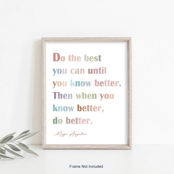 Maya Angelou Quote Wall Art - Etsy