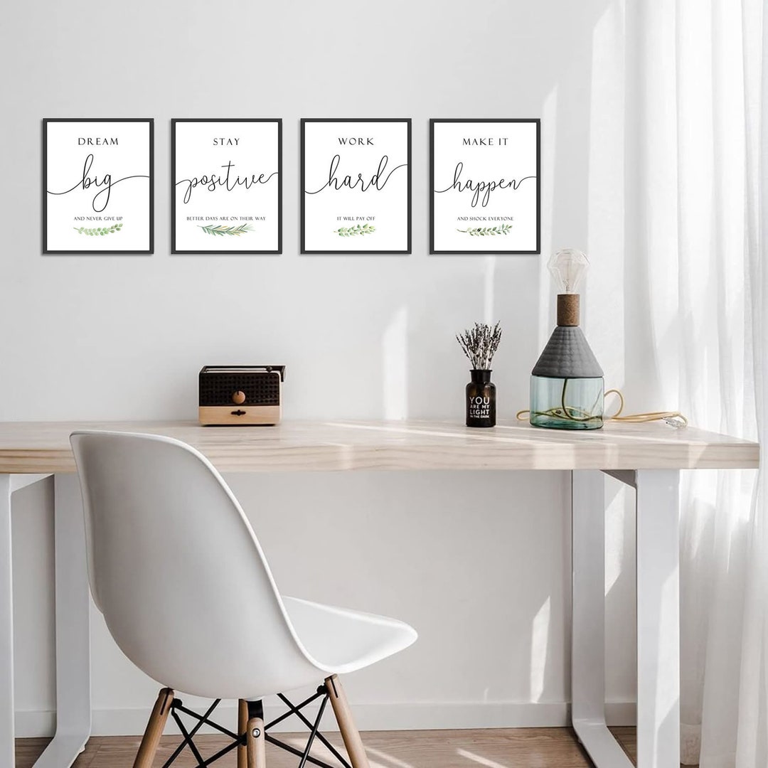 Inspirational Wall Art Office Decor Dream Big Motivational - Etsy